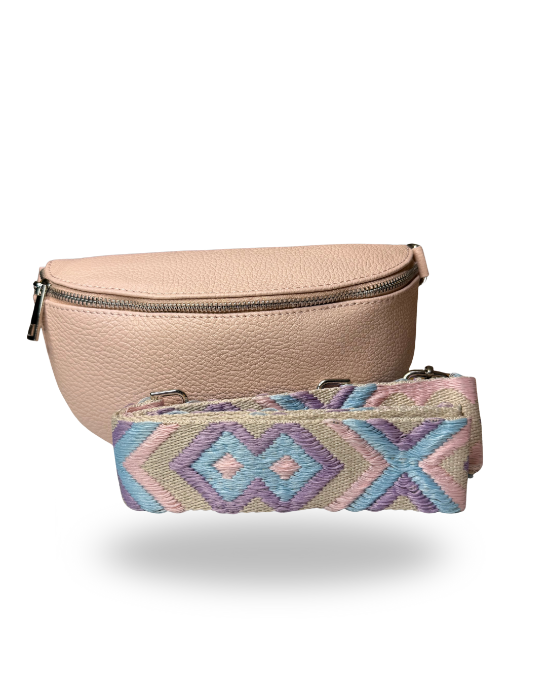 Women's Leather Bumbag with 2 straps Pink – Leather Jacket Company