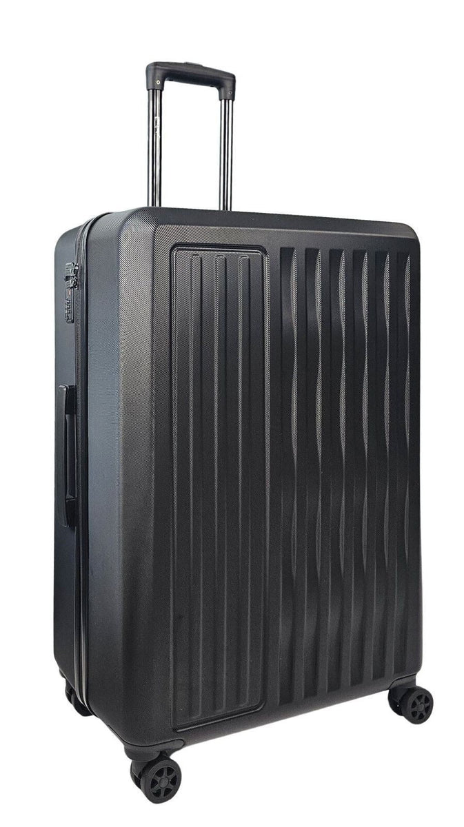 Cullman Large Hard Shell Black Suitcase – Leather Jacket Company