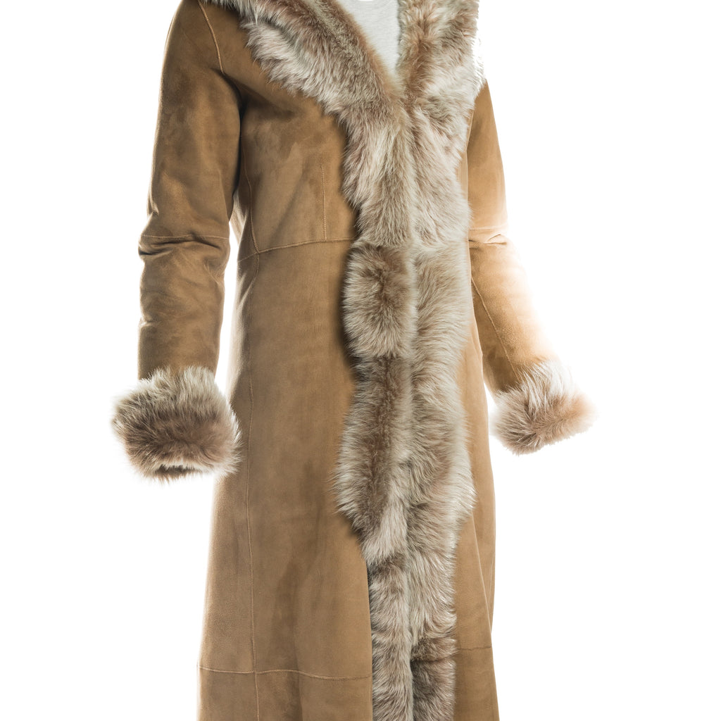 Ladies Full Length Beaver Toscana Shearling Sheepskin Coat: Rosetta ...